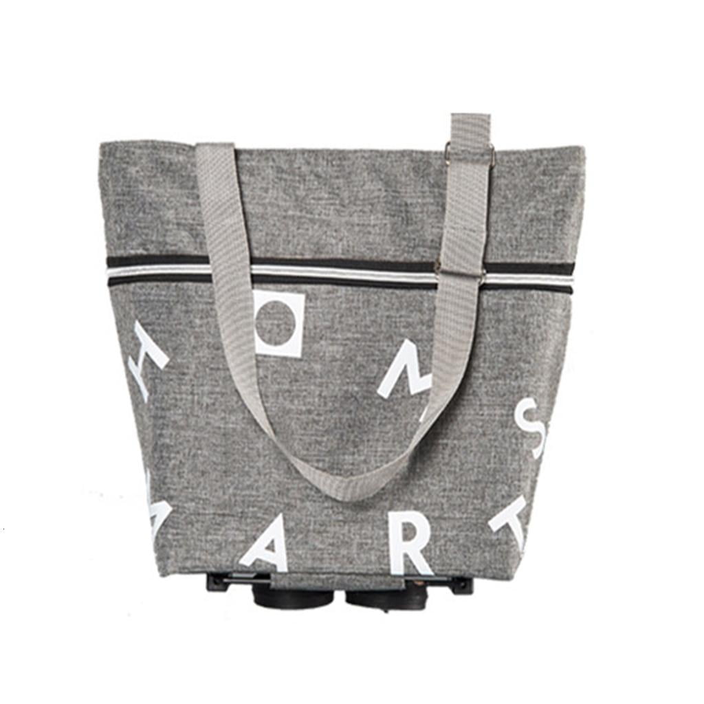 Easy Storage Portable Shopping Pull Cart Made of Oxford Fabric with ...