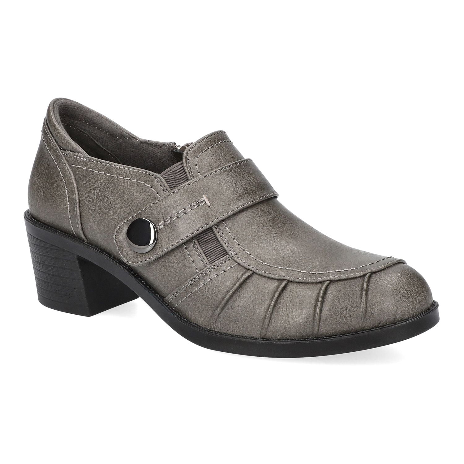 Easy Street Ballad Women's Block Heel Shooties Color: Gray Size: 9 ...