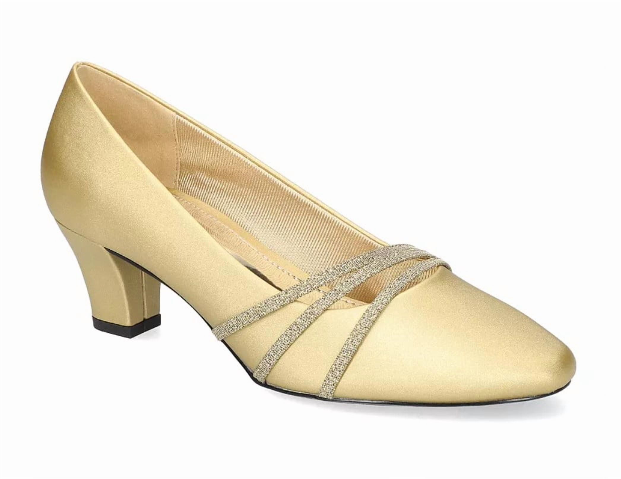 Easy Street Cristiny Women's Pumps Color: Gold Satin Size: 7.5 ...