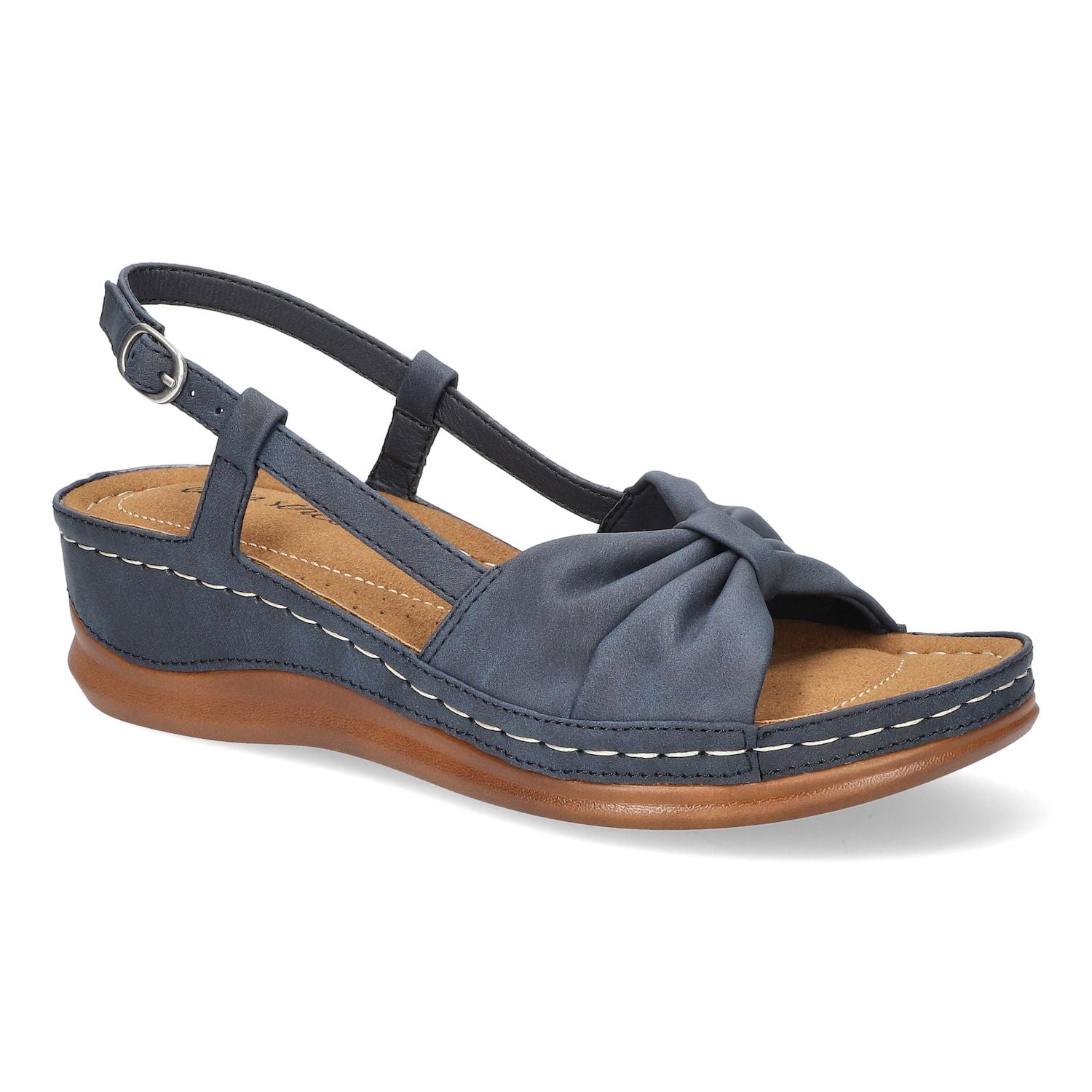 Easy Street Jupiter Women's Slingback Comfort Sandals Color: Navy Size ...