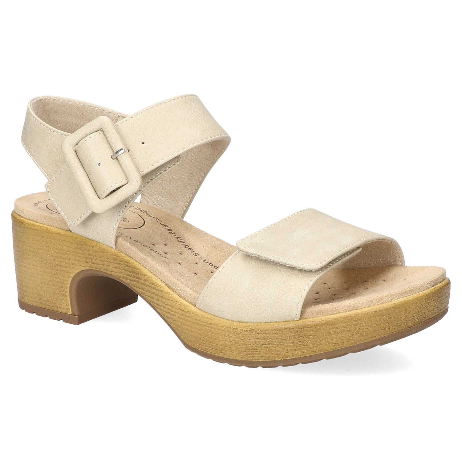 Easy Street Marva Women's Slip-Resistant Heeled Sandals Color: Stone ...