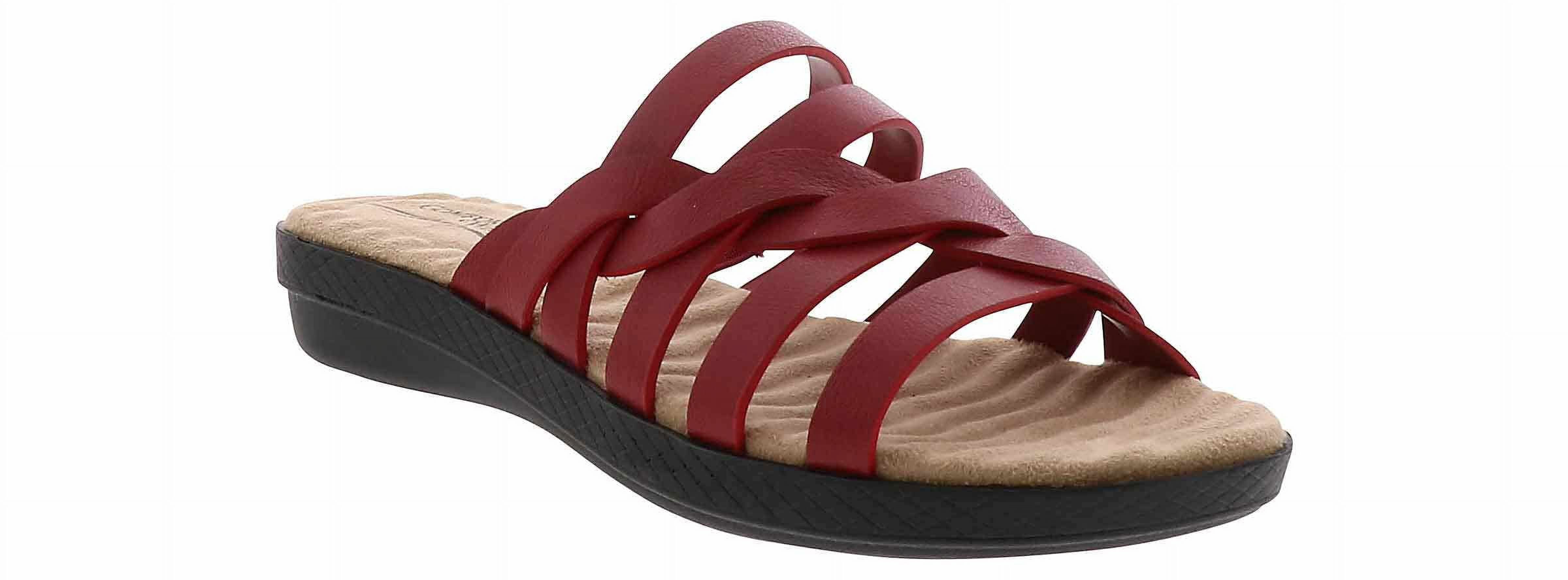 Easy Street Sheri Women's Slide Sandals Color: Red Size: 7 - Walmart.com