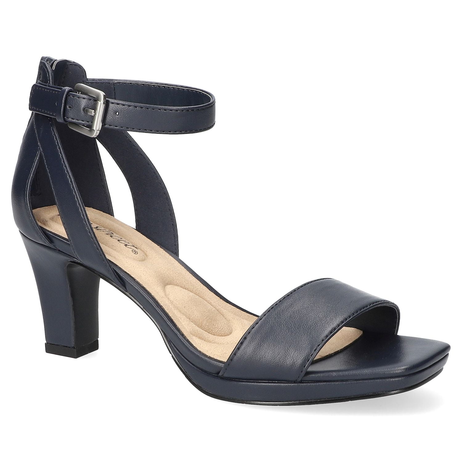 Easy Street Square Toe Platform Women's Heeled Sandals Color: Navy Size ...