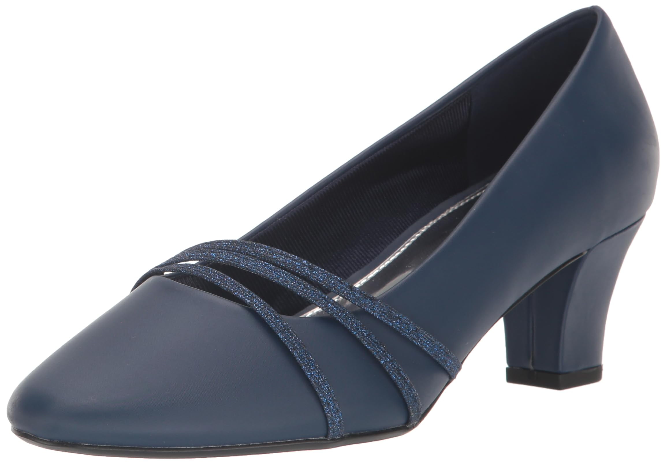 Easy Street Women's Cristiny Pump, Navy Satin, 6 X-Wide - Walmart.com
