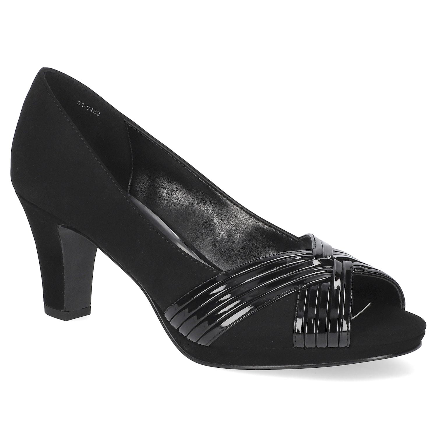 Easy Street Women's Lavish Platform Peep Toe Pumps Color: Black Lamy ...