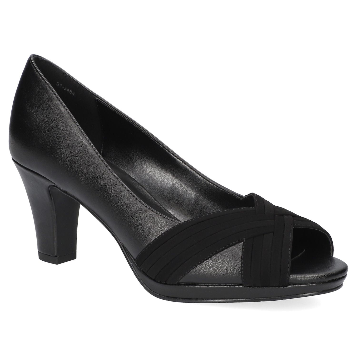 Easy Street Women's Lavish Platform Peep Toe Pumps Color: Black Size: 8 ...