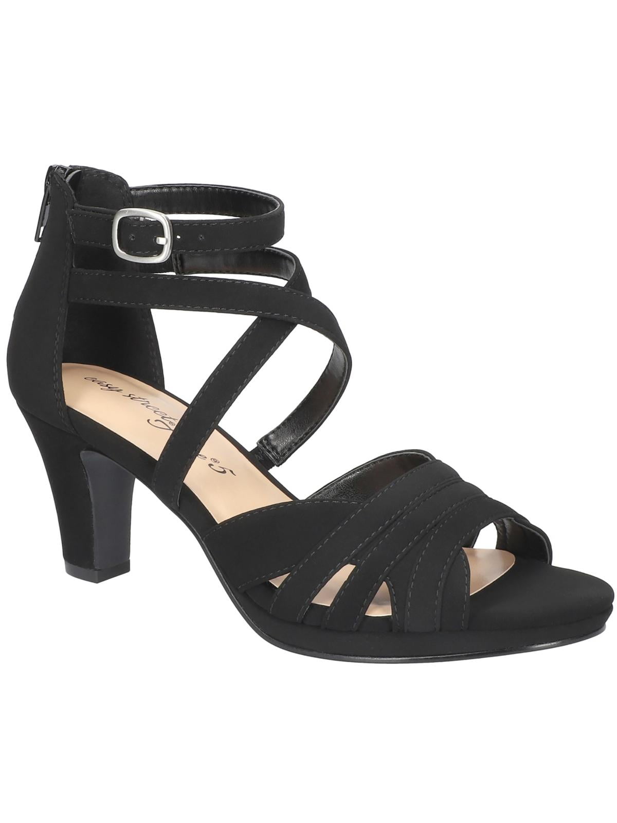 Easy Street Crissa Women's Dress Sandals Color: Black Lamy Size: 9 ...