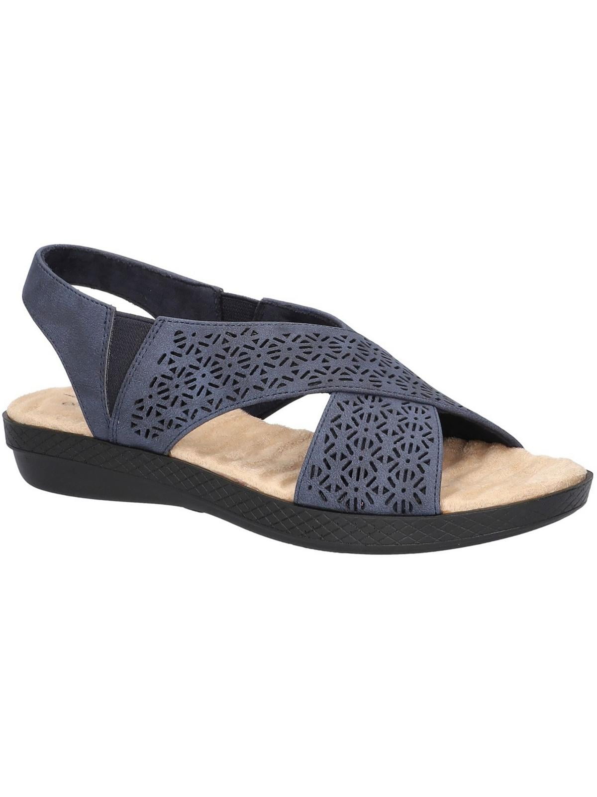 Easy Street Womens Claudia Faux Leather Cut-Out Slingback Sandals ...