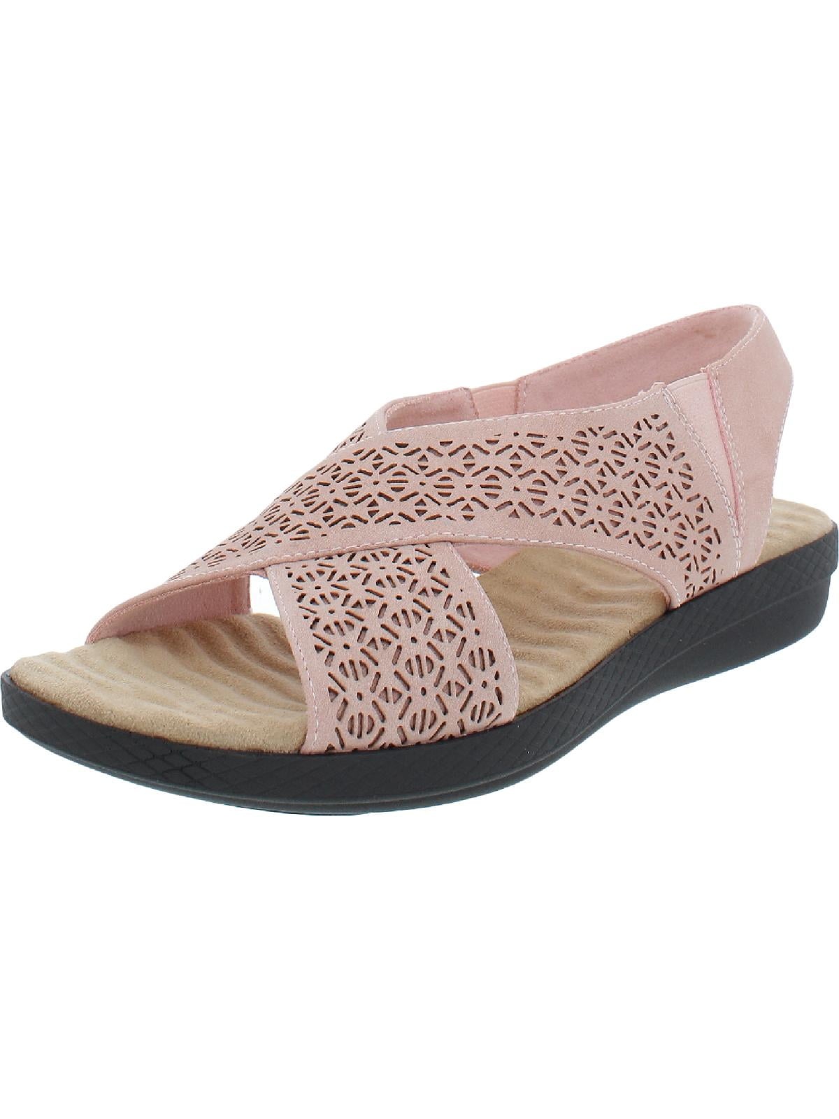 Easy Street Womens Claudia Faux Suede Stretch Flatform Sandals ...