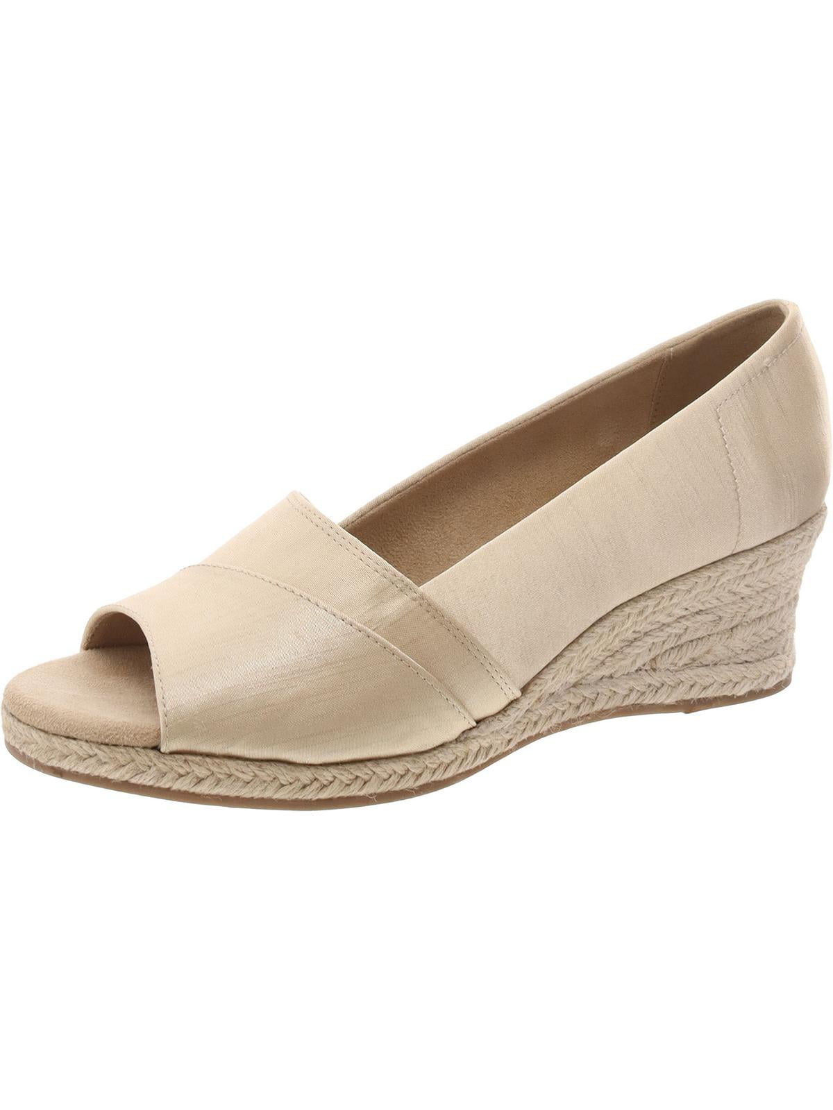 Easy Street Womens Slip On Peep Toe Espadrilles - Walmart.com