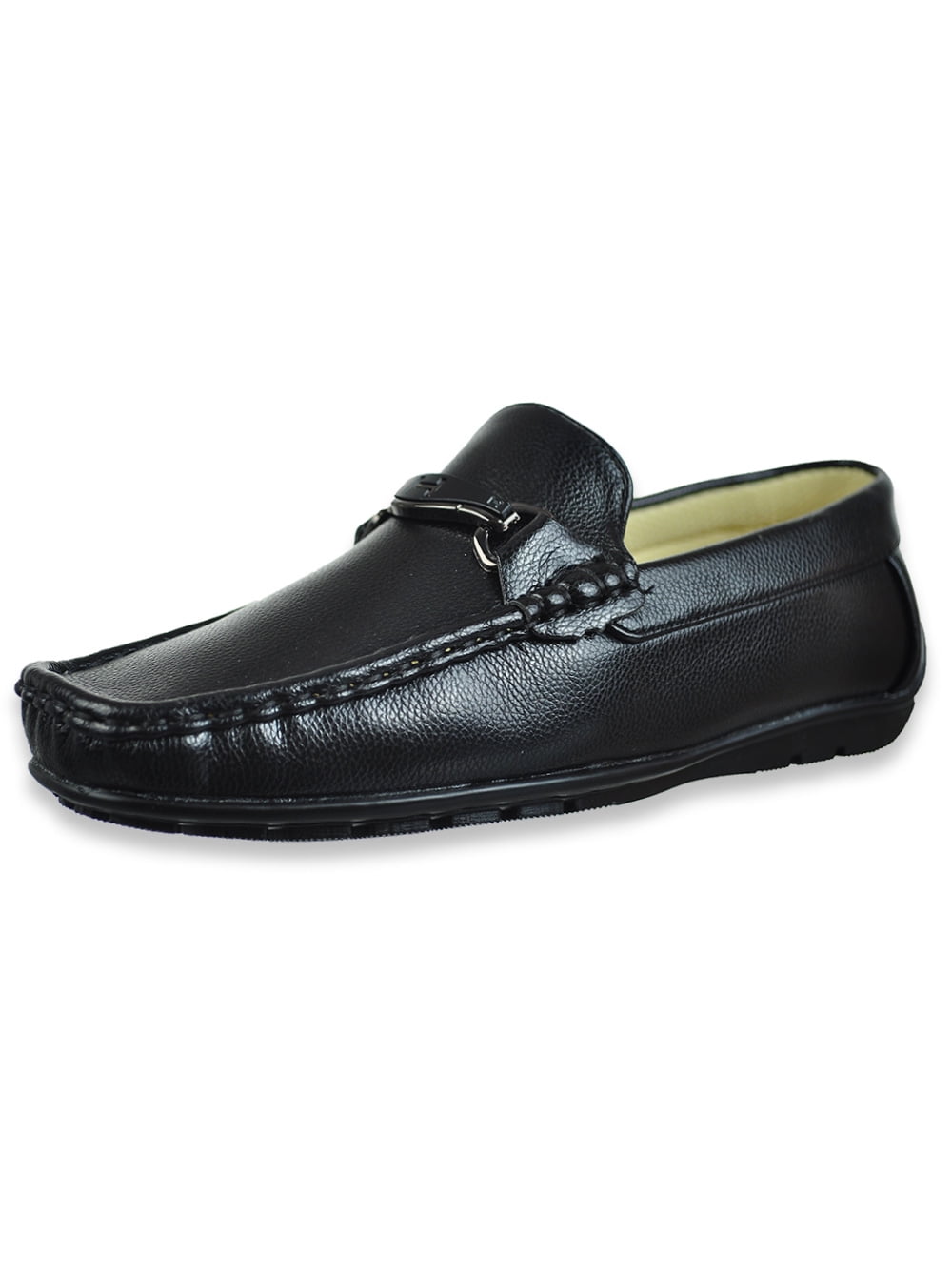 Easy Strider Boys' Slip-On Dress Shoes - black, 4 youth - Walmart.com