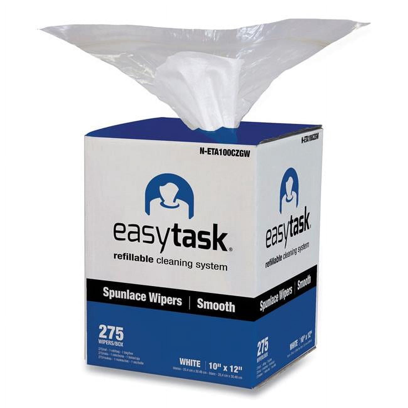 Easy Task A100 Wiper, Center-Pull, 10 X 12, 275 Sheets/roll With Zipper ...