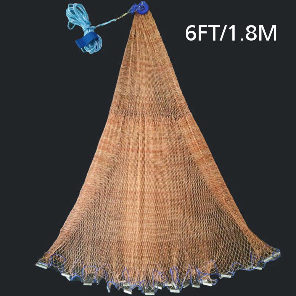 Easy Throw Hand Cast Fishing Net Durable Nylon Tire Fishing Net 6/8/10 ...