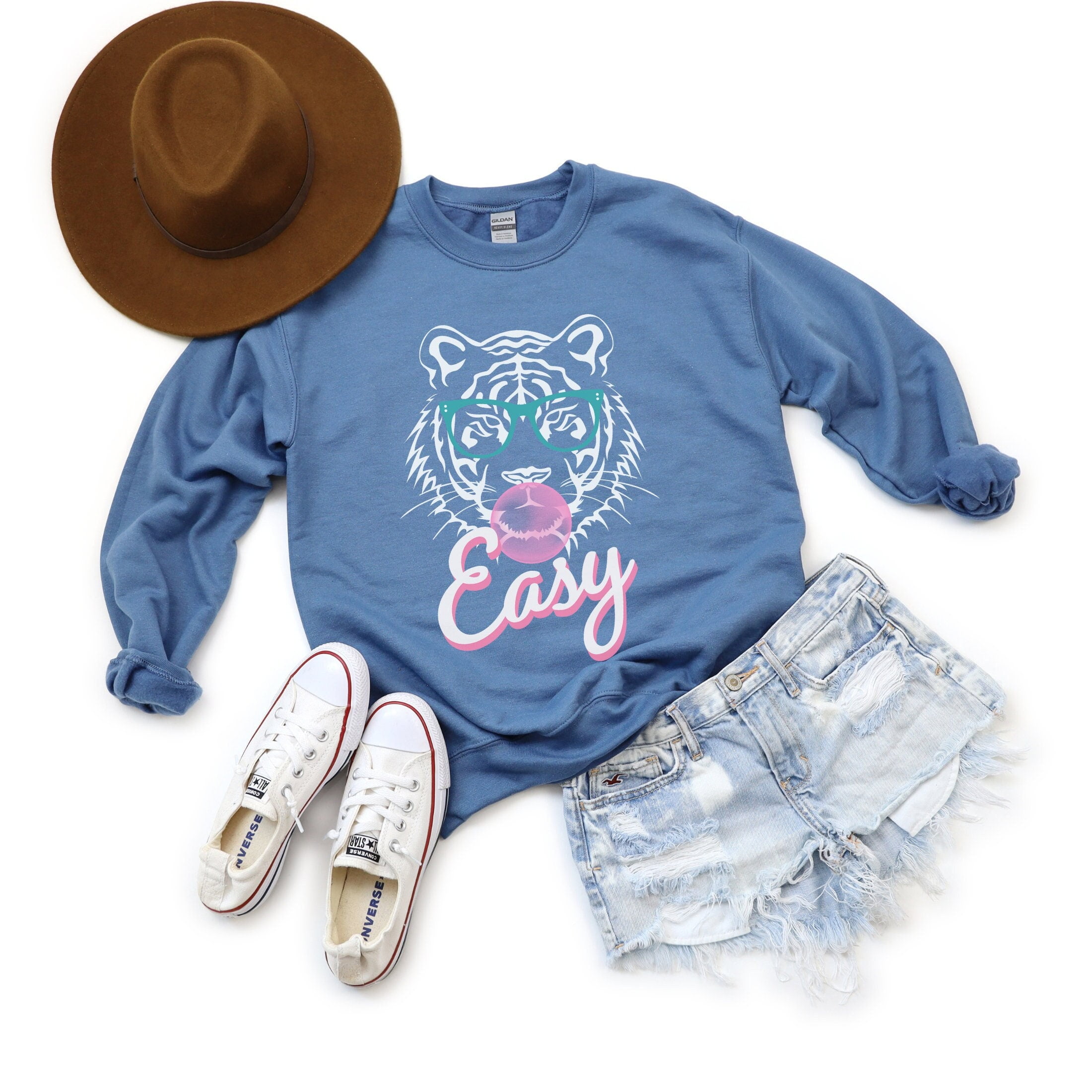 Easy Tiger T-Shirt, Funny T-Shirt, Tiger Shirt, Tiger Gifted, Animal ...