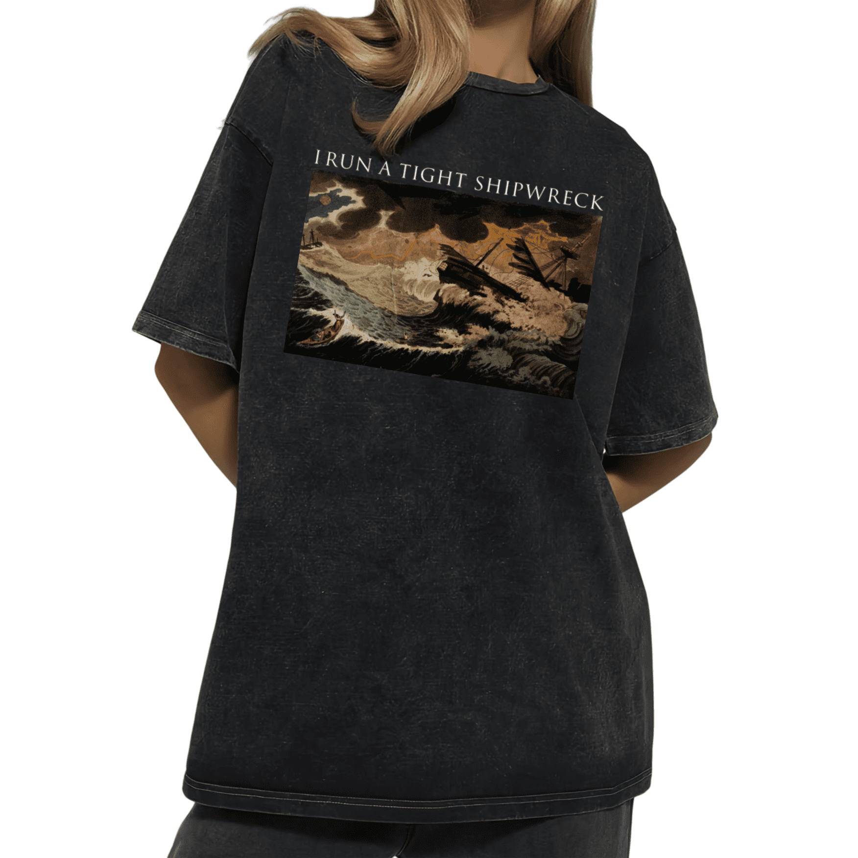 Easy Tiger Vintage Woman And Tiger Painting Wash Print Tshirt S-2XL ...