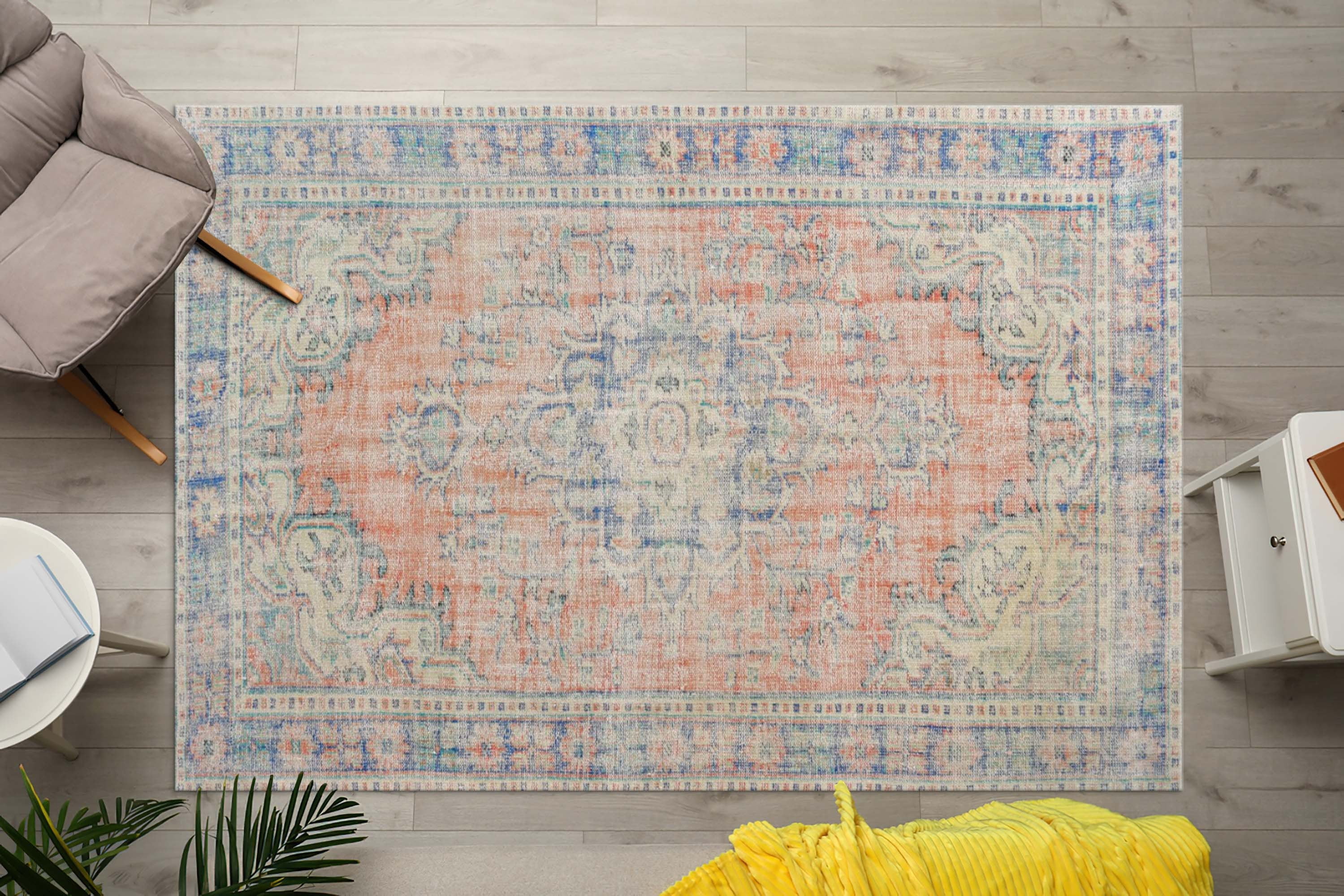 Easy To Clean Rugs, Chenille Printed Design Rug, Turkish Rug, Wall ...