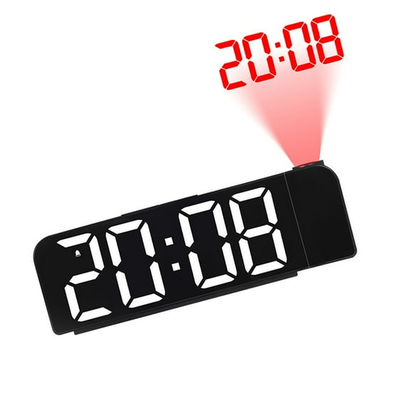 Easy To Read Loud Alarm Clock Featuring 180 Degree Rotatable Projector ...