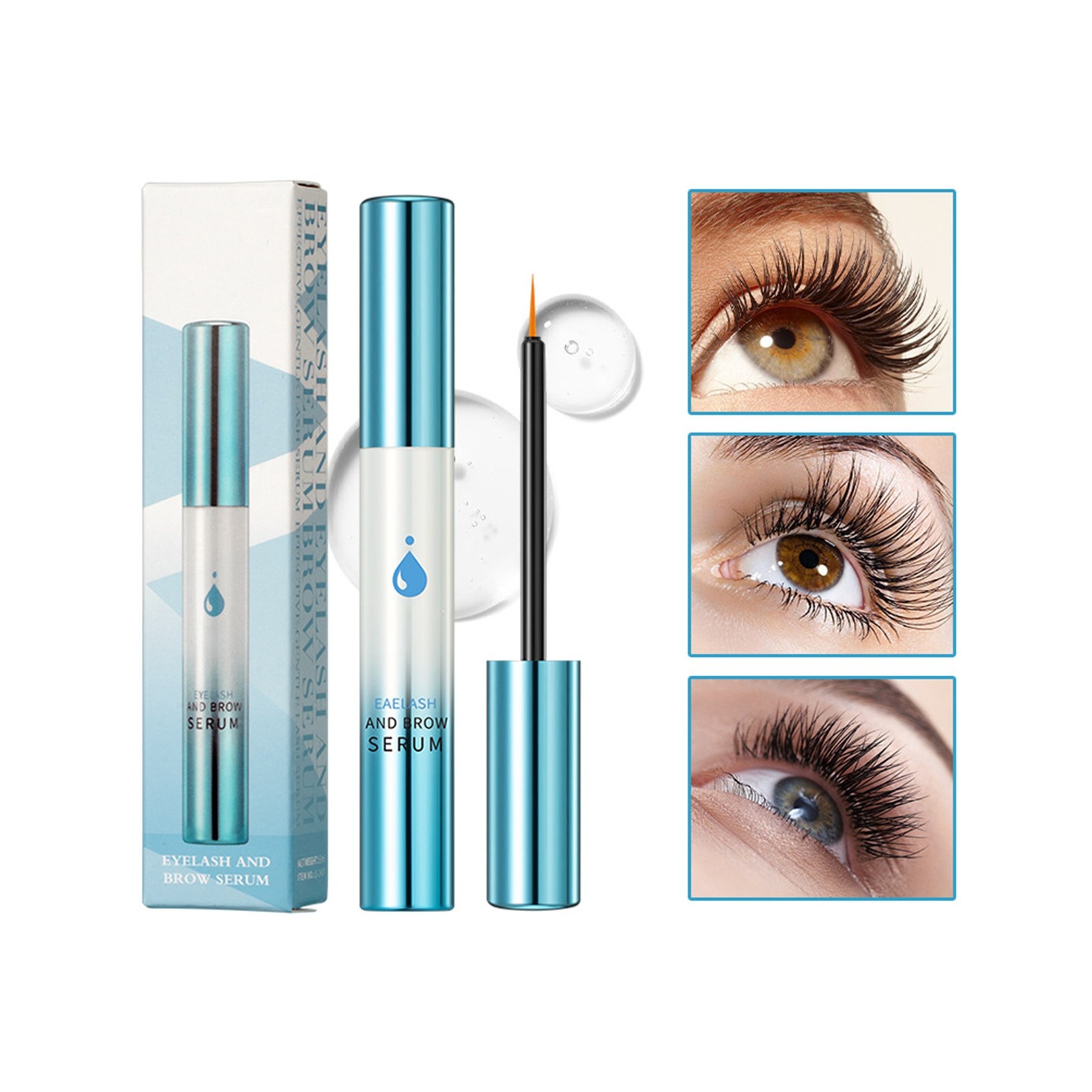 Easy To Use Natural Long Thick Curl Eyelash Eyebrow Care Makeup Eyebrow ...