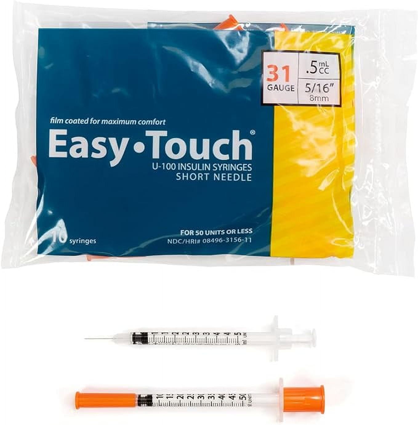 Easy Touch 31G .5c 5/16-Inch (8mm), 831565-10, Bag of 10 - Walmart.com