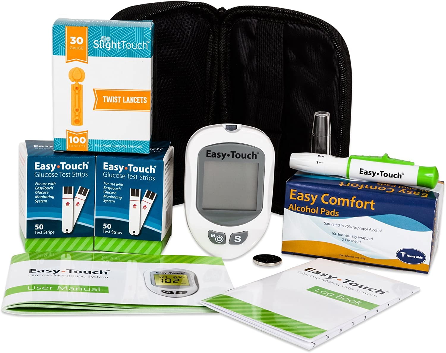 Easy Touch Diabetes Testing Kit - Easy Touch Meter, 100 Easy Touch ...