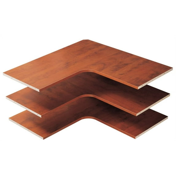 Easy Track Closet Rs3003-Con 29-7/8" Cherry Corner Shelf Pack, 3 Count ...