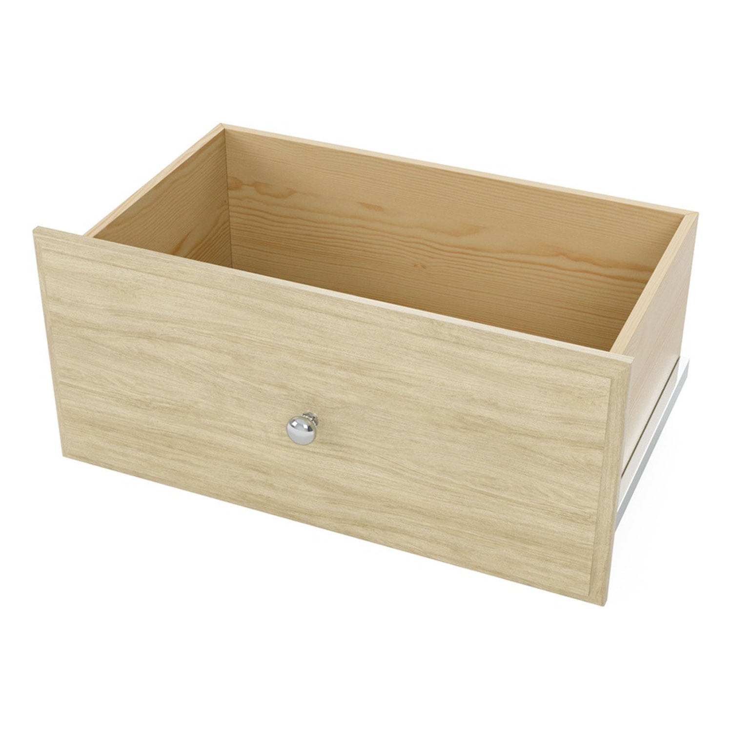 Easy Track Deluxe 12 Inch Wood Closet Shelf Storage Drawer, Honey ...