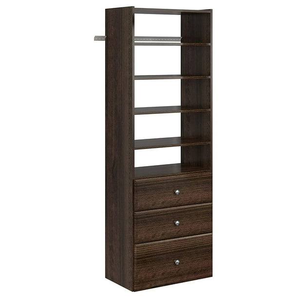 Easy Track Premium Tower Closet Organizer with Shelves and Drawers ...