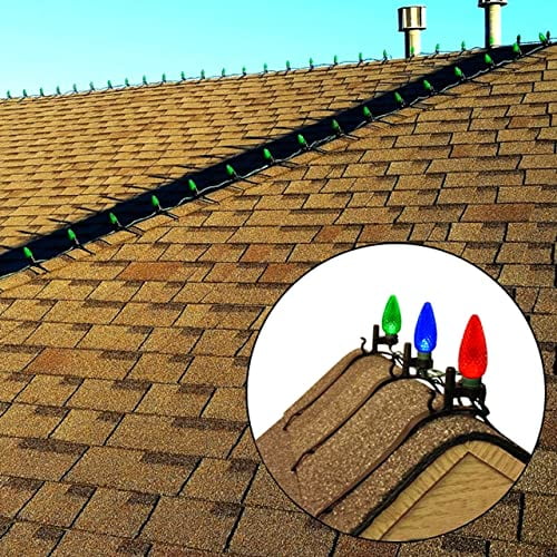 Easy Universal Roof Top Ridge Line Christmas Light Mounting Clips for ...