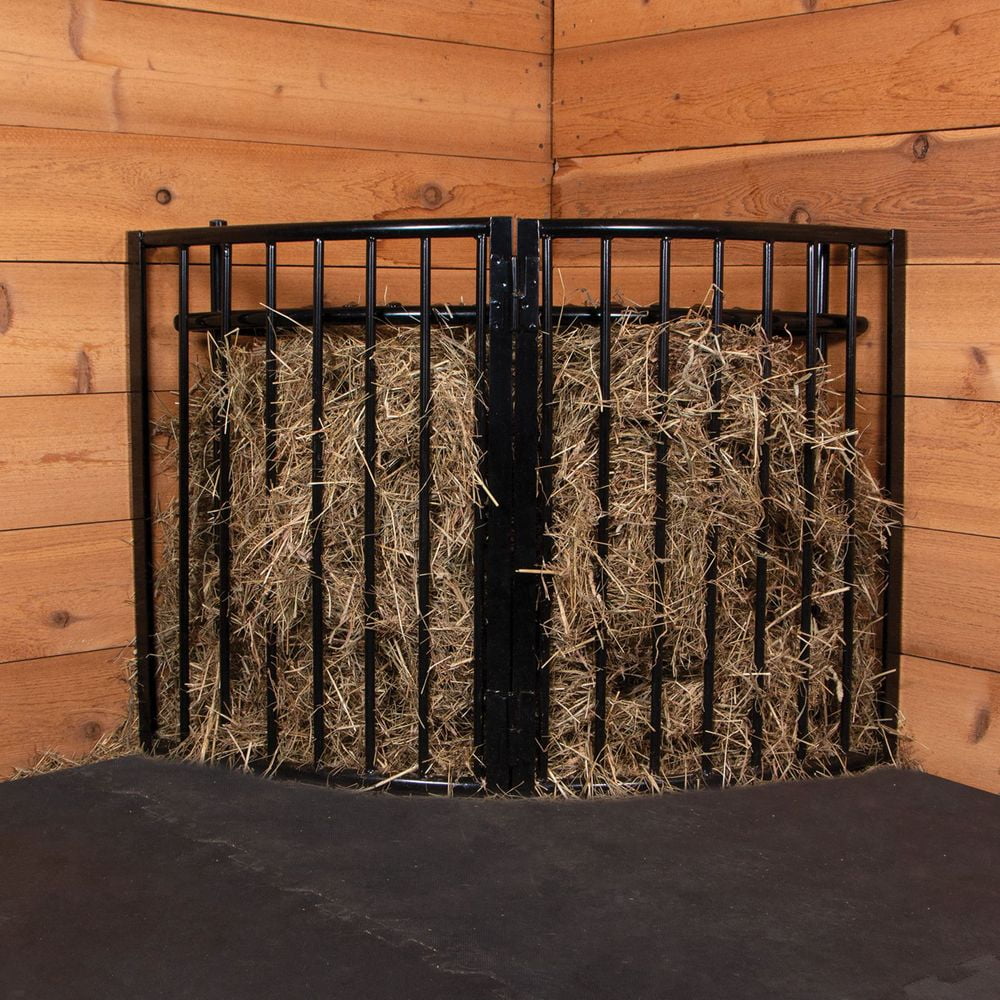 Easy-Up Corner Floor Hay Rack | Prevents Hay Waste | Slow Feed Spacing ...