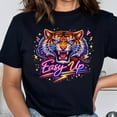 Easy Up Tiger Shirt, Neon Tiger Graphic T1EE, R 80s Aesthetic Shirt ...