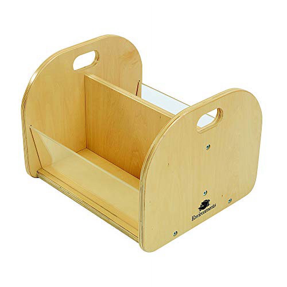 Easy View Toddler Book Bin, Birch Wood, Book Display with Clear Sides ...