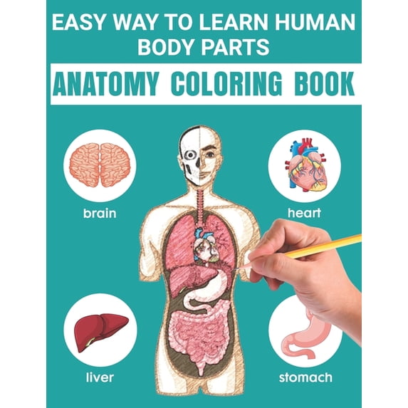 Easy Way To Learn Human Body Parts Anatomy Coloring Book: Easy Way To ...