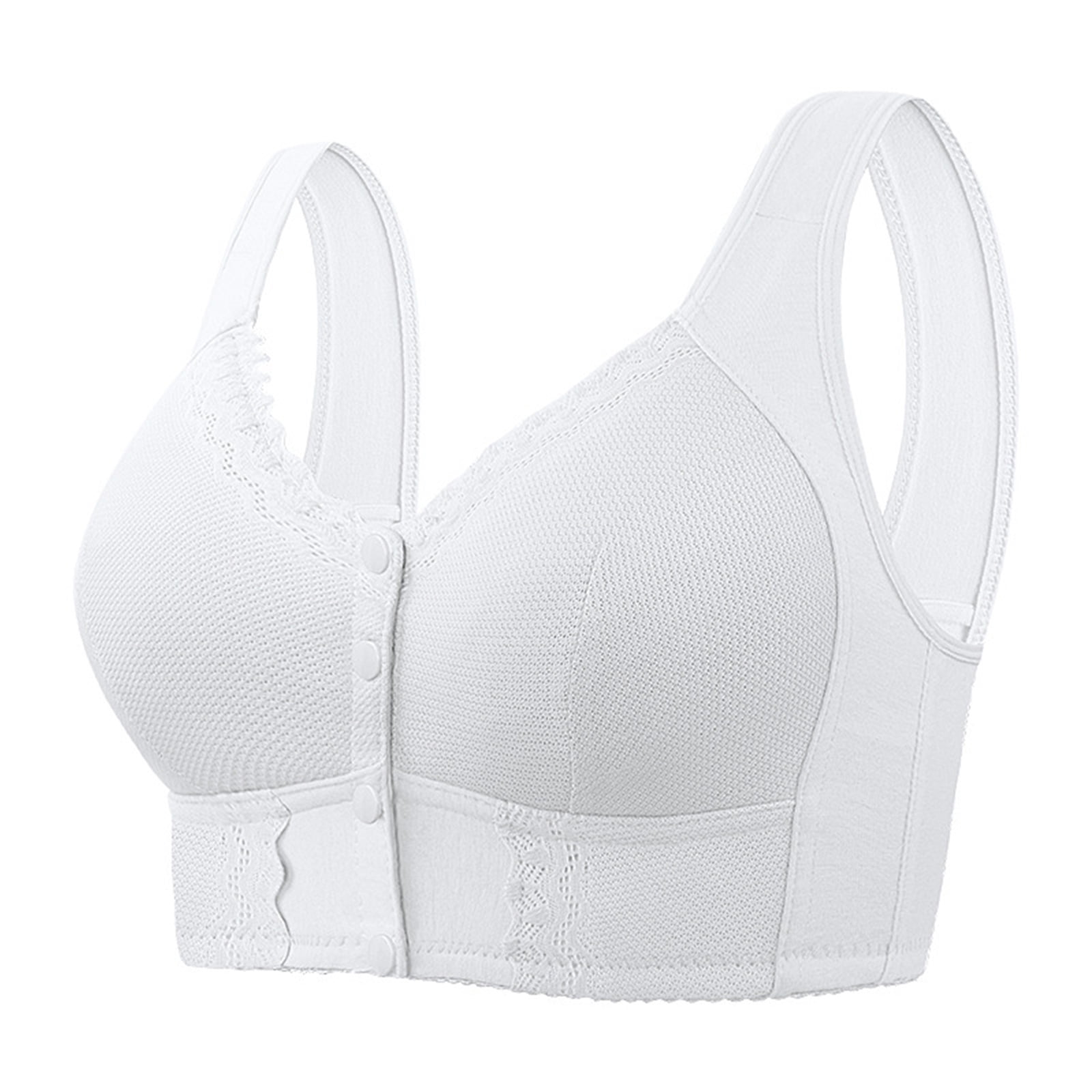 Easy Wear Front Buckle Bra Senior Women Wireless Support Comfort Lift ...