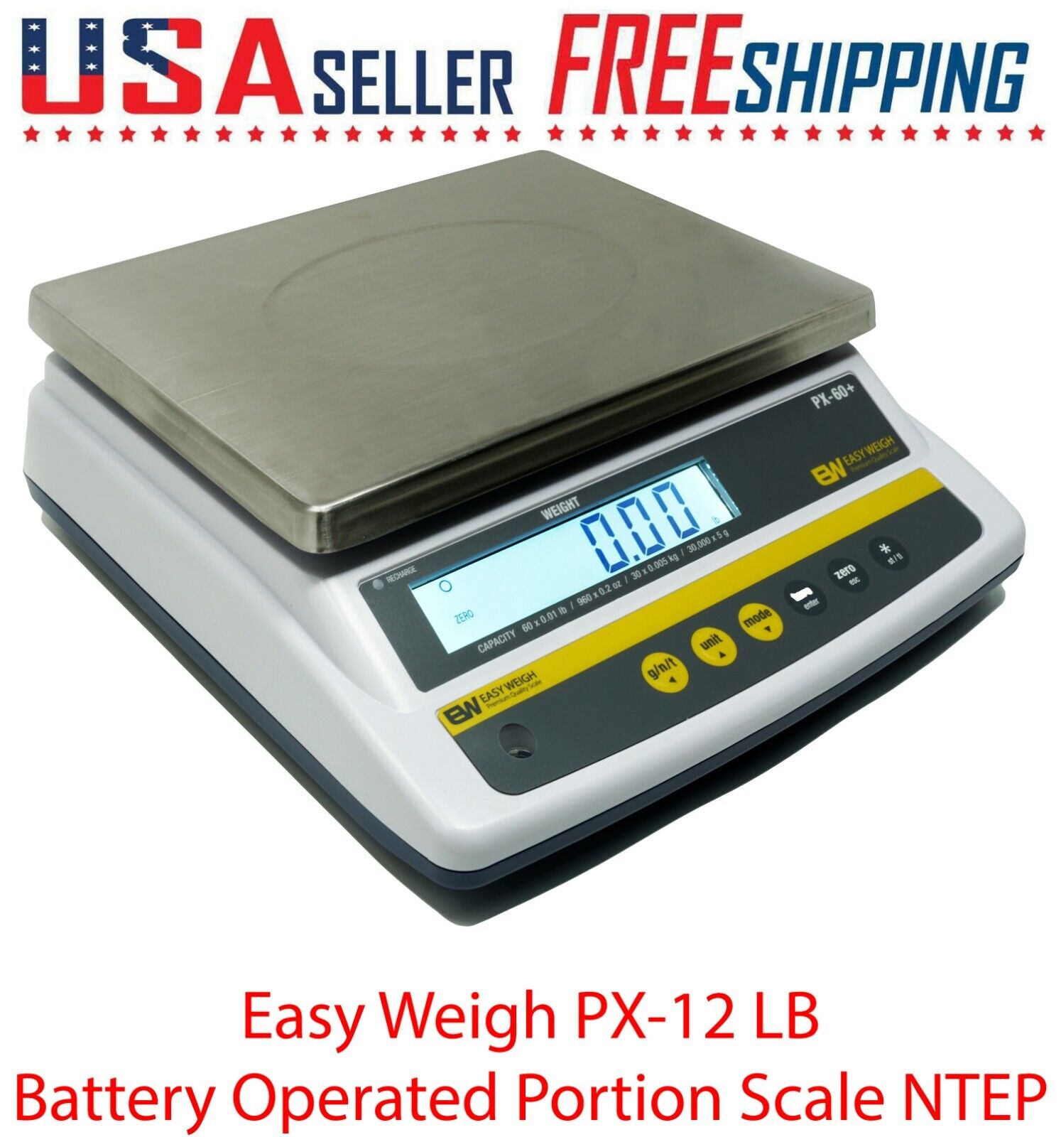 Easy Weigh PX-12 x 0.002 LB Capacity Battery Operated Portion Control ...