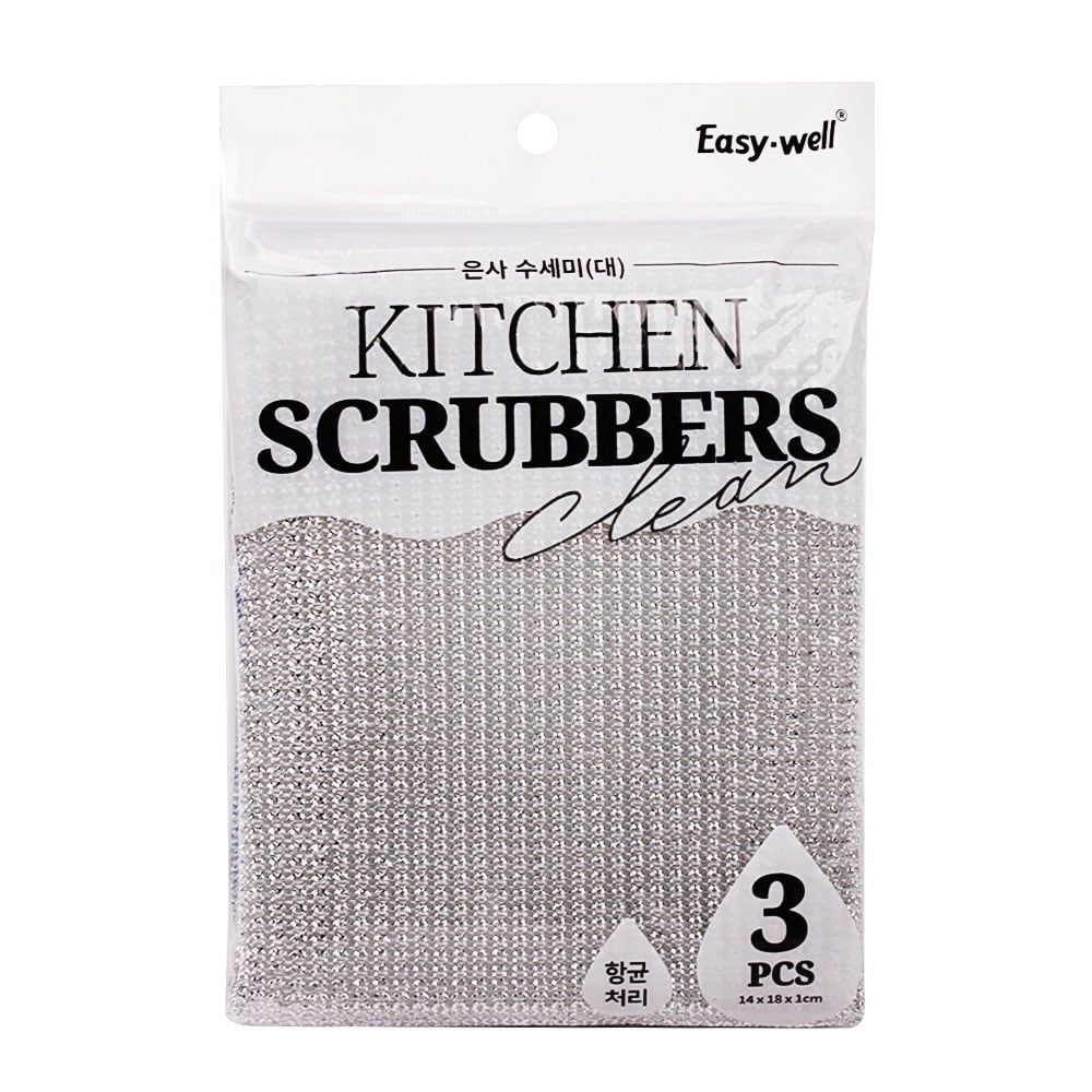 Easy Well USA Multi-Purpose Cleaning scrubbers : Silver Thread Scrubber ...