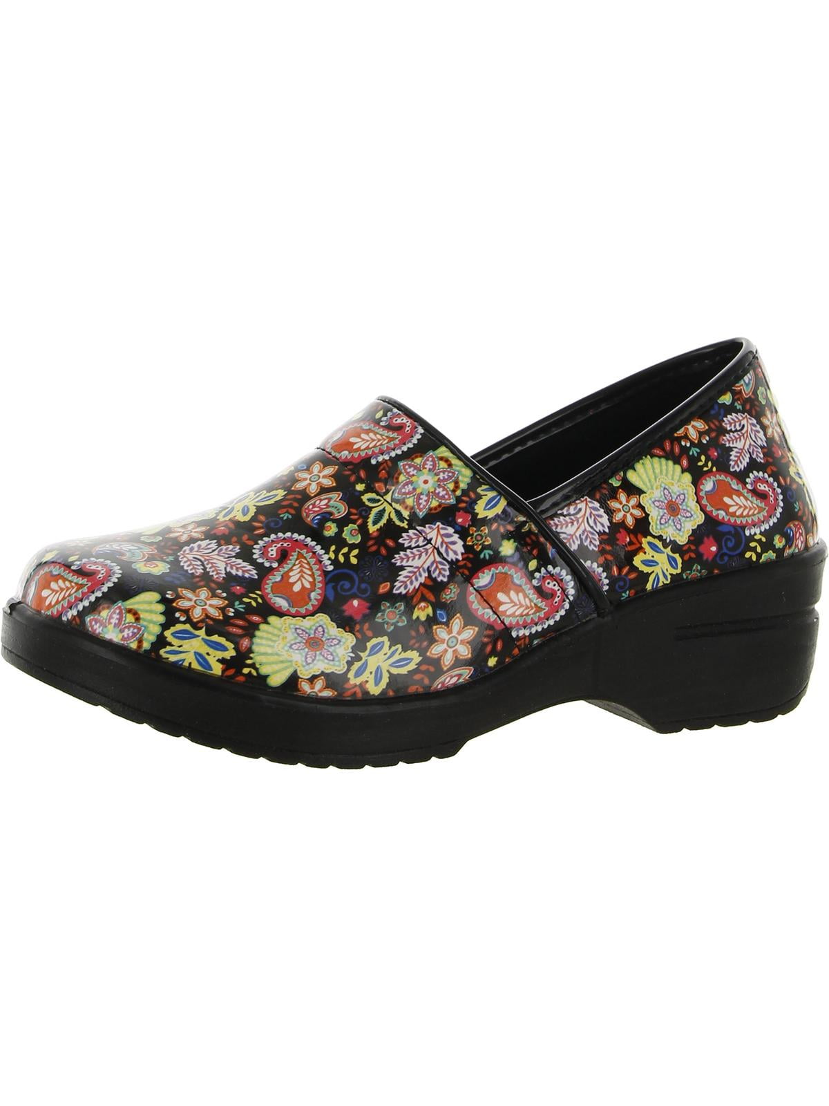 Easy Works by Easy Street Womens Lyndee Patent Arch Support Clogs ...