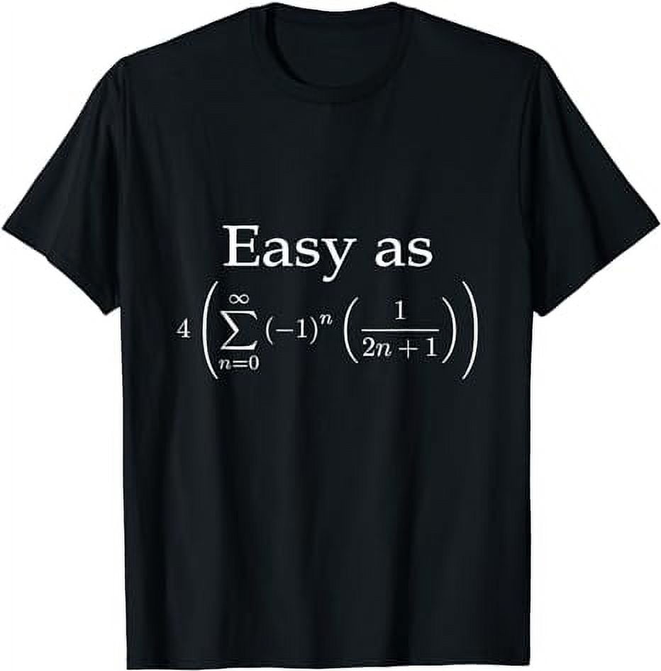 Easy As Pie Leibniz Formula Pi Infinite Series Funny Maths T Shirt