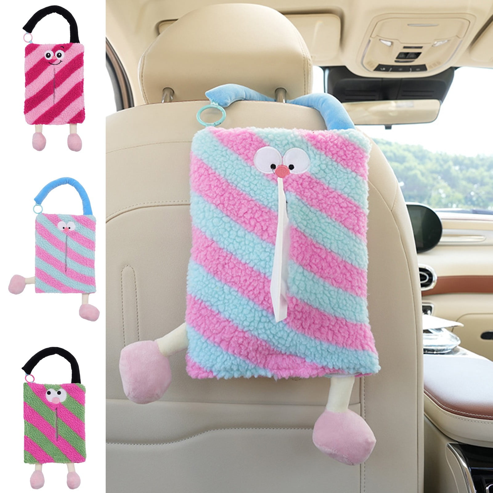 Easy at Home,Soft Fabric Tissue Container with Cute Style Ideal for ...