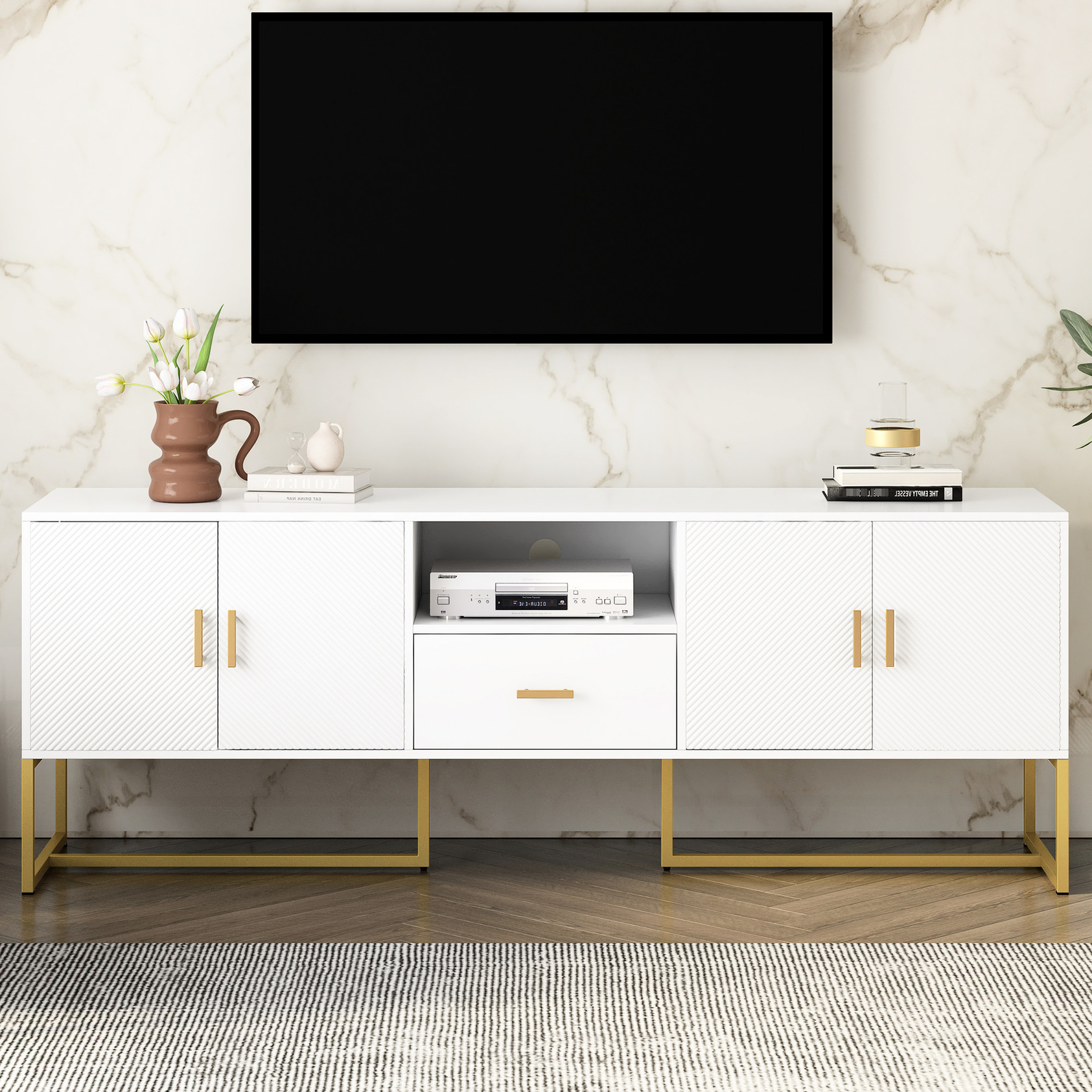 Easy cable management | Keep wires organized through the back storage ...