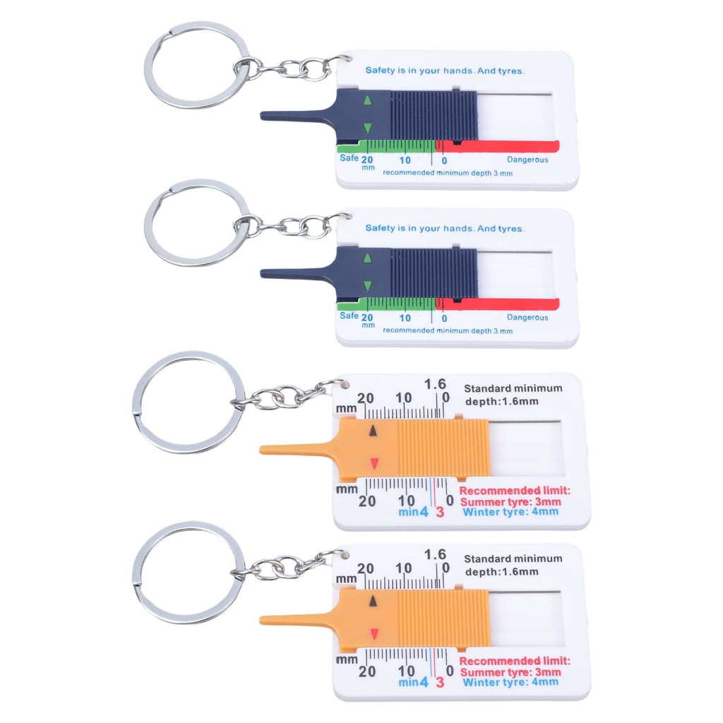 Easy carry Keychains Tire Depth Gauges 0 to 20mm Plastic Measuring Tool ...