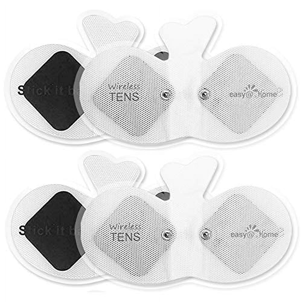 Easy@home Wireless Electrode Pads for TENS Unit, Reusable Self-Stick ...