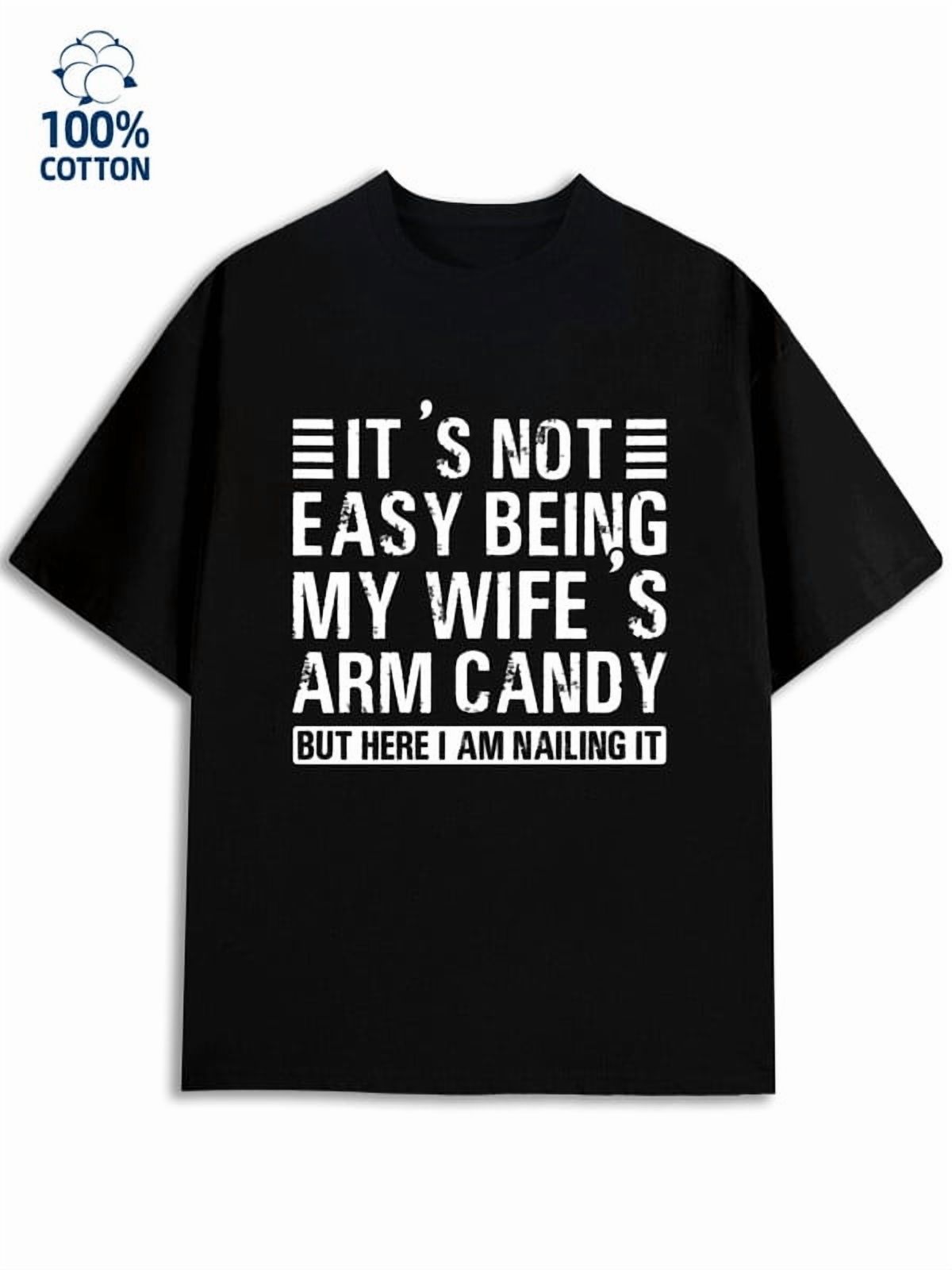 Easy Being men's funny humor 180G 100% Cotton black husband wife Funny ...