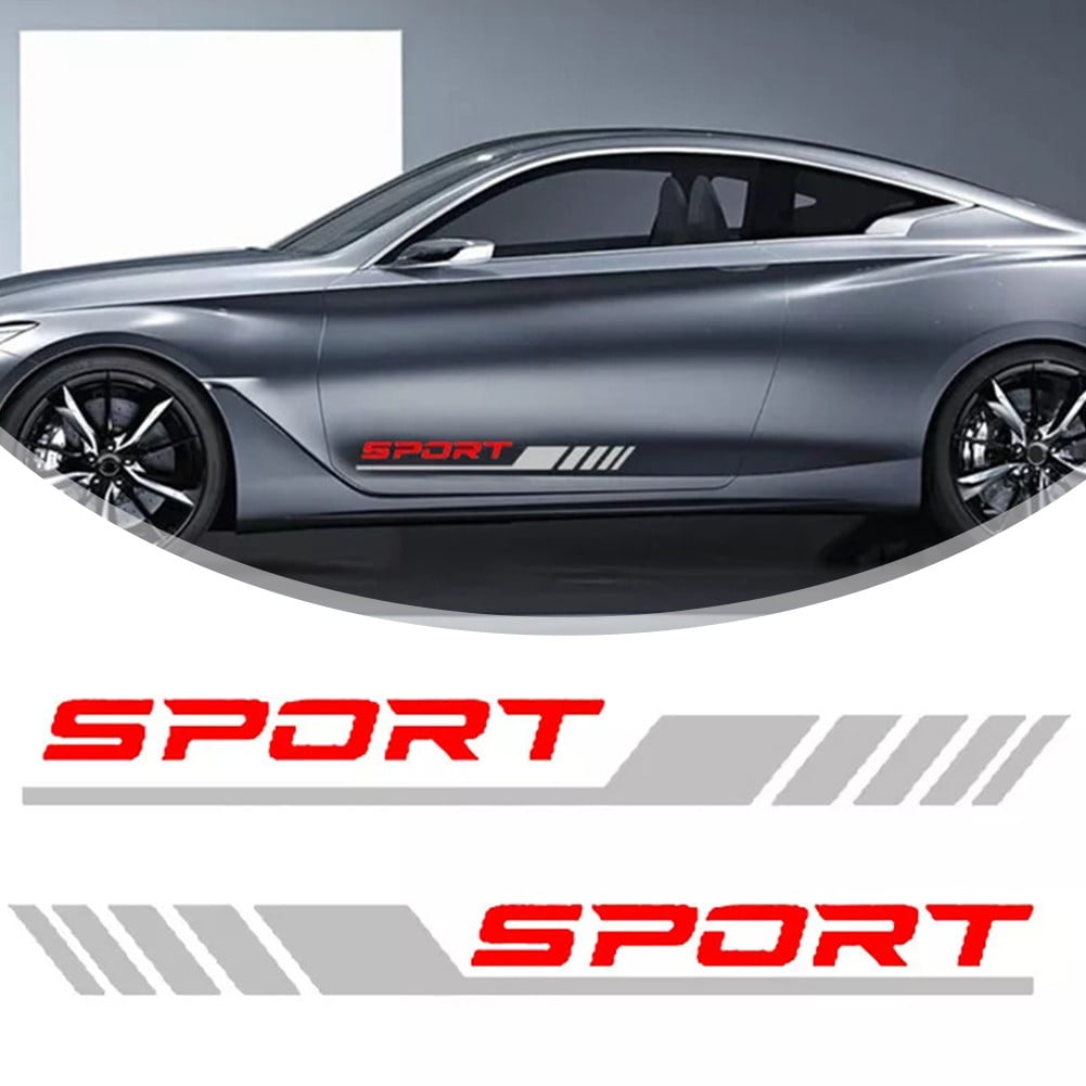 Easy To Apply Car Truck Side Skirt Racing Vinyl Sticker Decals 58X12 ...