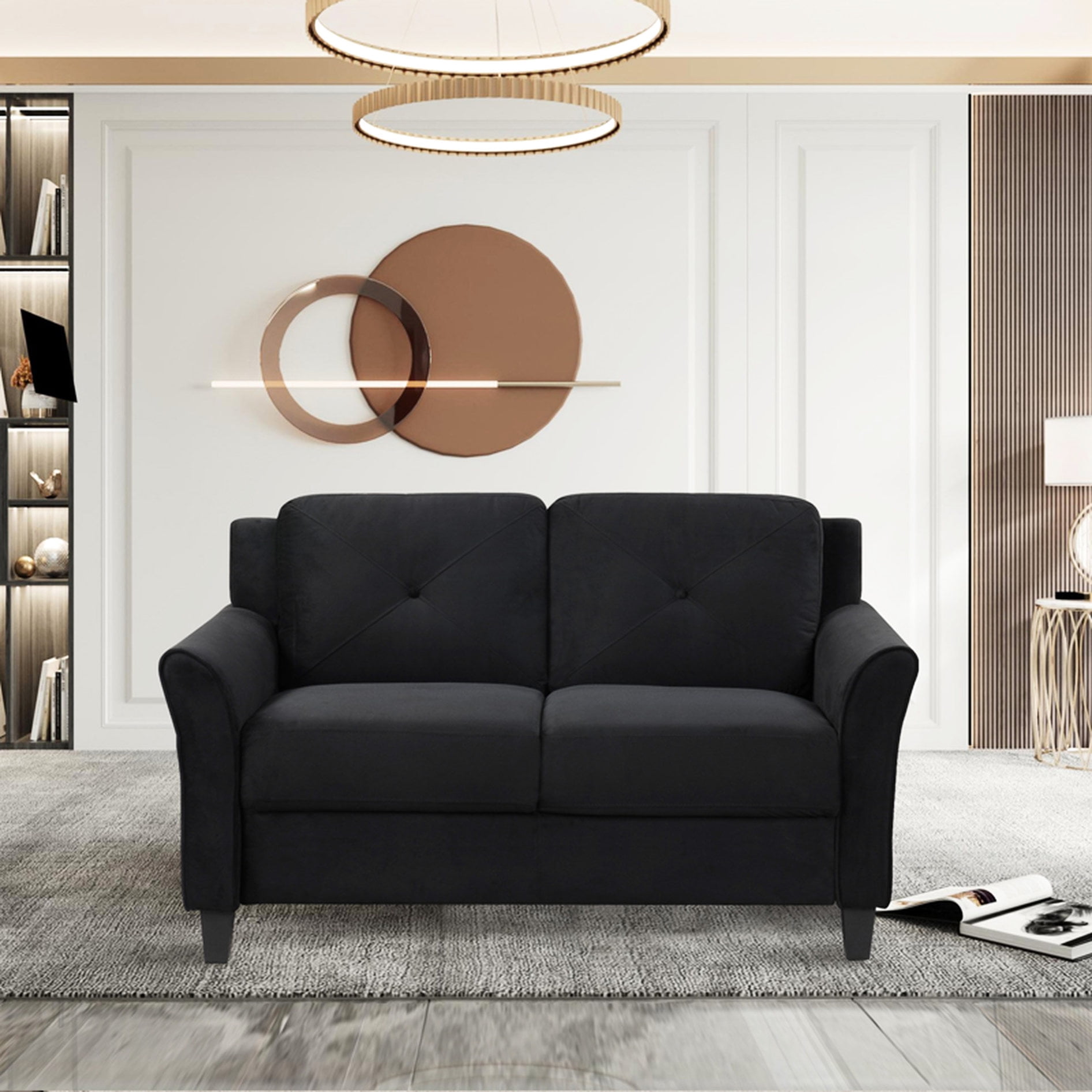 Easy-to-Assemble Double Seat Sofa+7-Inch Thick Cushion”-“Residential ...