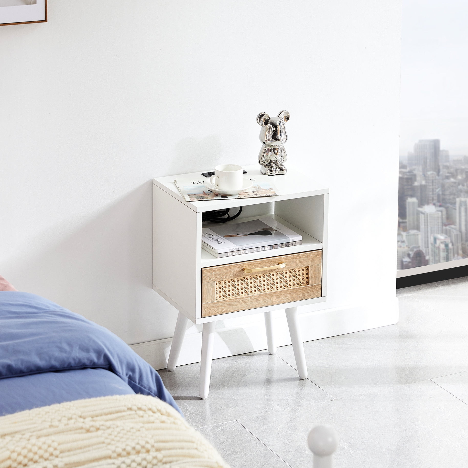 Easy-to-Assemble End Table+Complete Accessories"-"DIY Installation/New ...
