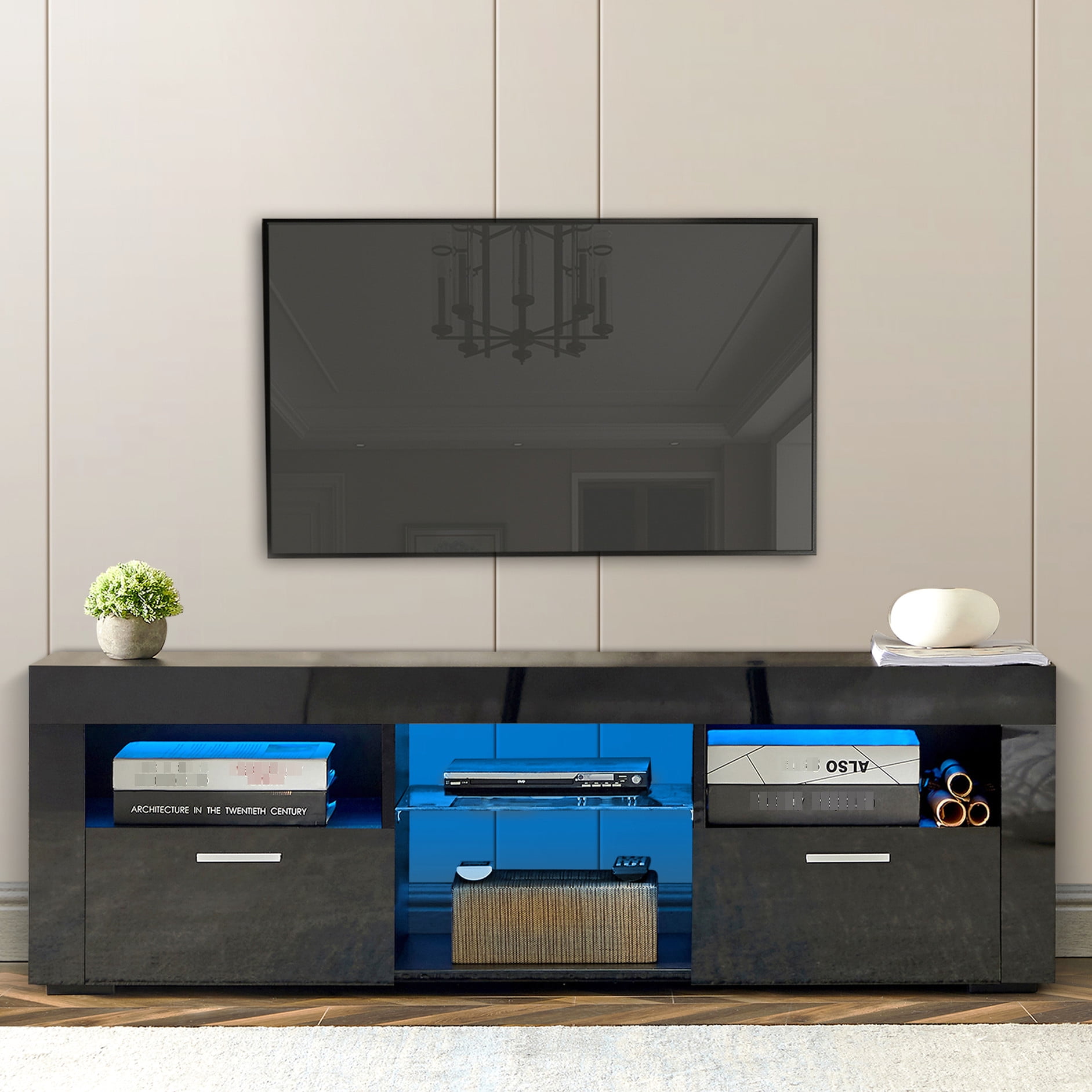 Easy-to-Assemble TV Stand+Brightness Adjustments”-“Bedroom Installation ...