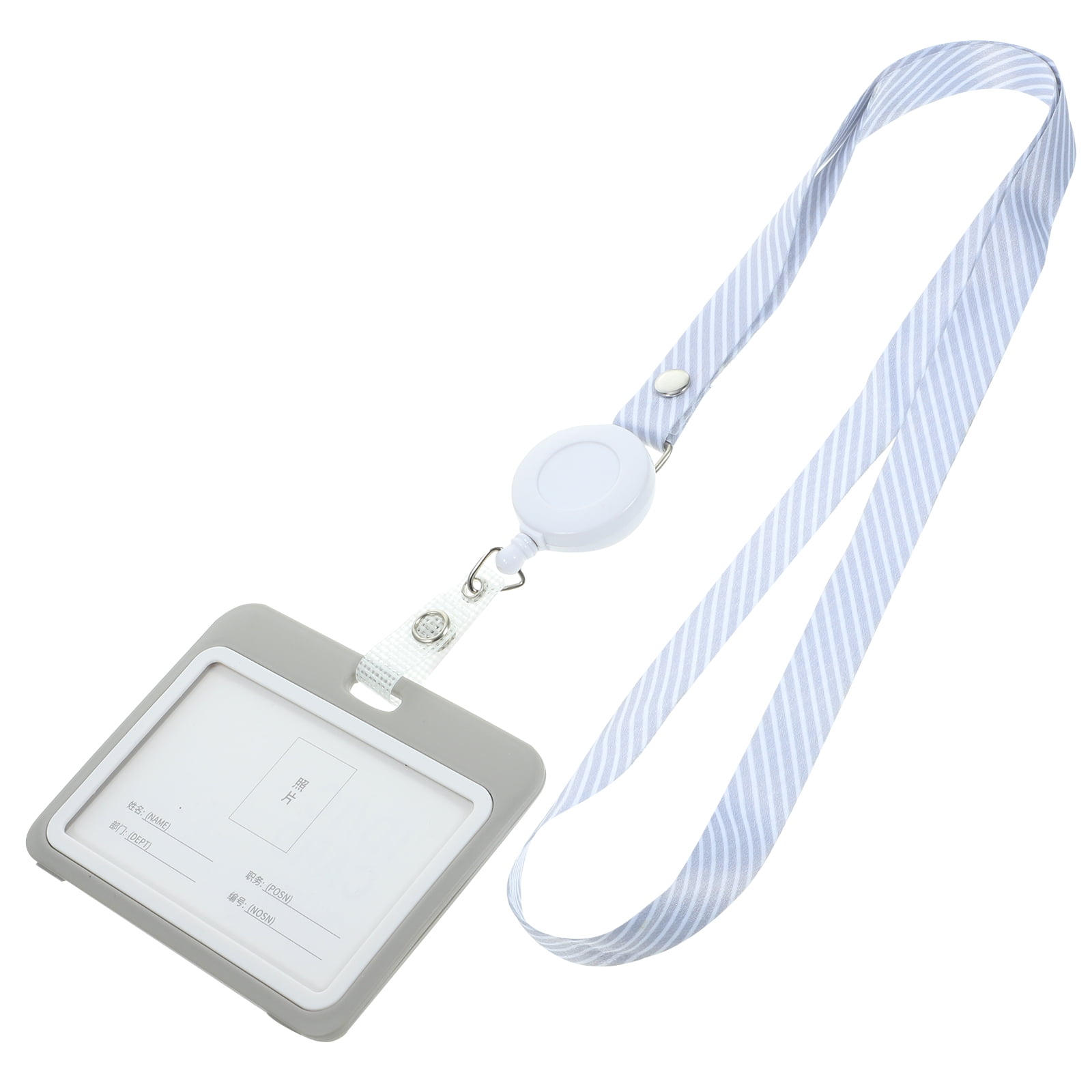 Easy to Pull Telescopic Hanging Pvc The Employees Card Cover Grid 2 Pcs ...