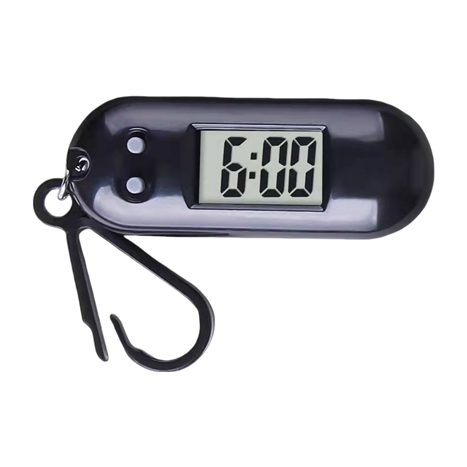 Easy to Read LED Digital Keychain Pocket Watch Plastic Miniature Clock ...