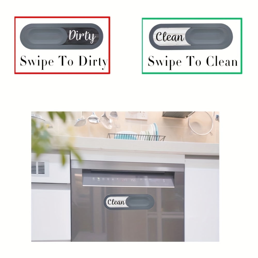 Easy-to-Read Slider Indicator with Clean/Dirty Labels, Magnetic/Sticky ...