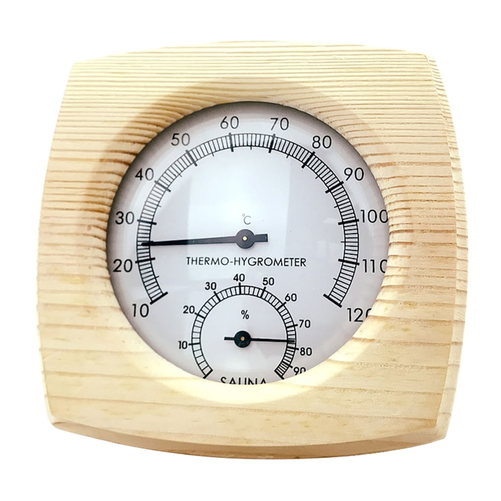 Easy to Read Wood Thermometer Hygrometer Quick Temperature and Humidity ...
